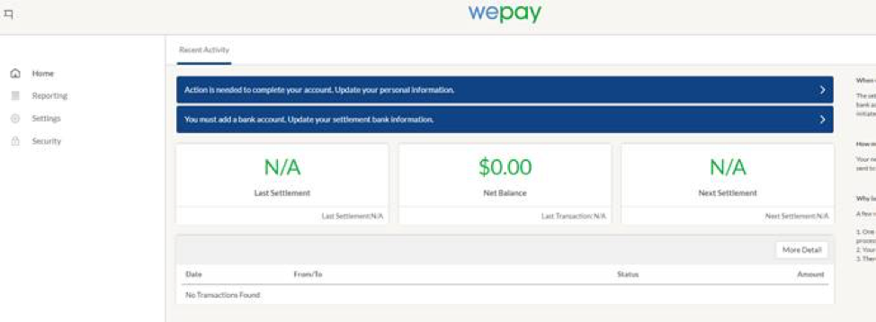Connect to WePay & Verify Account – FasterCampaigns